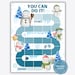 Cute Winter Season Reward Chart for Kids, Winter Woodland Animal Reward ...