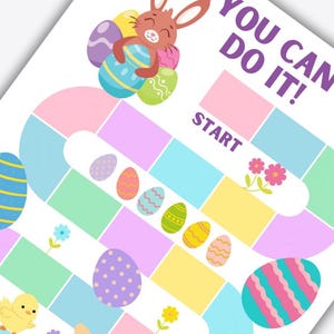 Printable Easter Bunny Reward Chart: Potty Training, Behavior (PDF) - Etsy