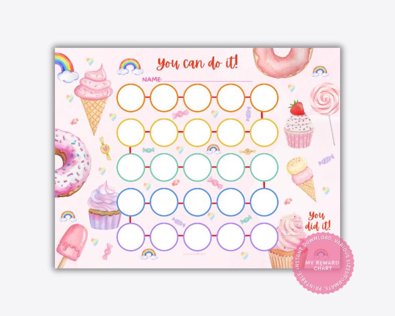 Girls Potty Training Chart Bundle, Fairy Dragon Reward Chart, Unicorn ...