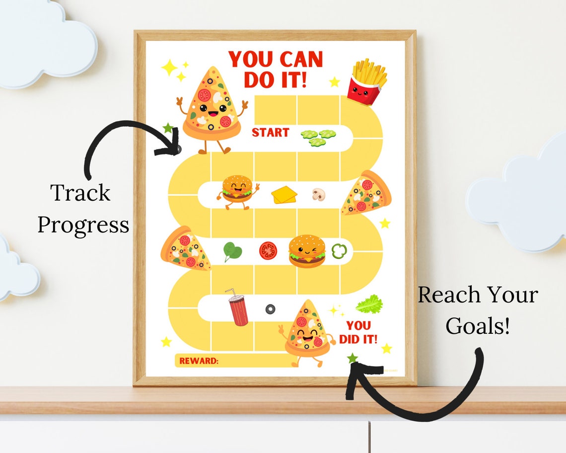 Printable Reward Chart, Pizza Reward Chart, Reward Chart Kids ...