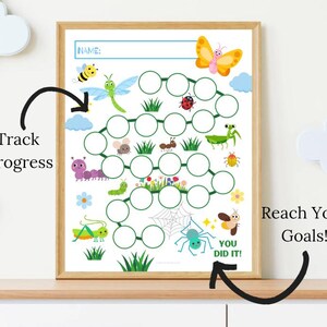 Bug Theme Reward Chart for Kids – Printable Insect Behavior Tracker ...