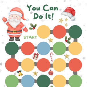 Printable Santa Reward Chart, Reward Chart for Christmas, Holiday ...