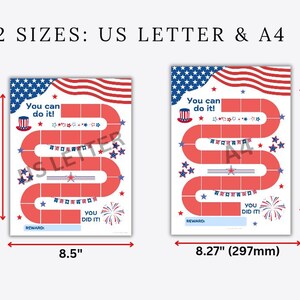 Patriotic USA Reward Chart: Toddler Habit Tracker (PDF) - Etsy