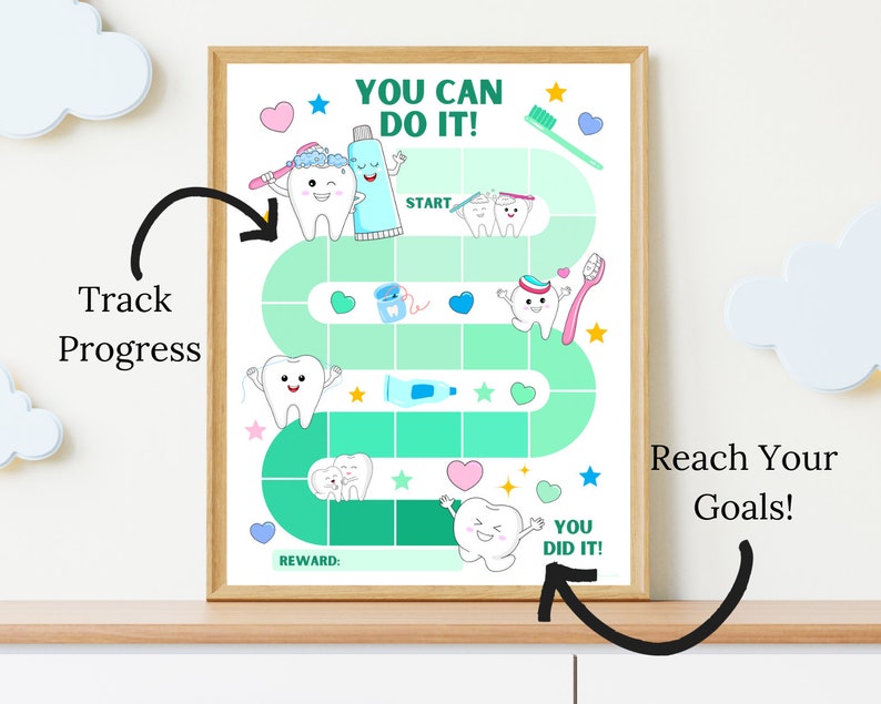 Reward Chart, Brush Your Teeth Reward Chart, Kids Reward Chart, Teeth ...