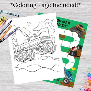 Monster Truck Reward Chart for Boys – Printable Behavior Chart, Toddler ...