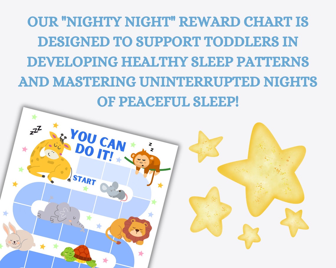 Sleep Reward Chart, Goodnight Reward Chart for Toddlers, Toddler ...