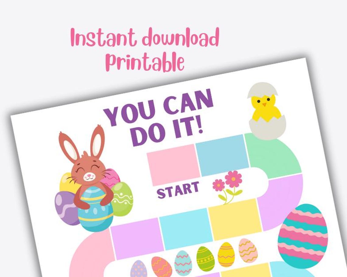 Printable Easter Bunny Reward Chart: Potty Training, Behavior (PDF) - Etsy