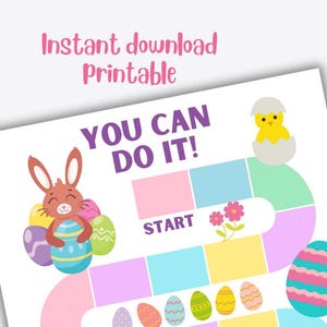 Printable Easter Bunny Reward Chart: Potty Training, Behavior (PDF) - Etsy