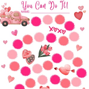 Valentine Reward Chart, Printable Heart Reward Chart, Reward Chart ADHD ...