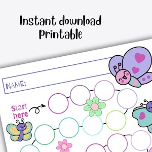 Spring Butterfly Reward Chart, Printable Sticker Chart, Spring ...