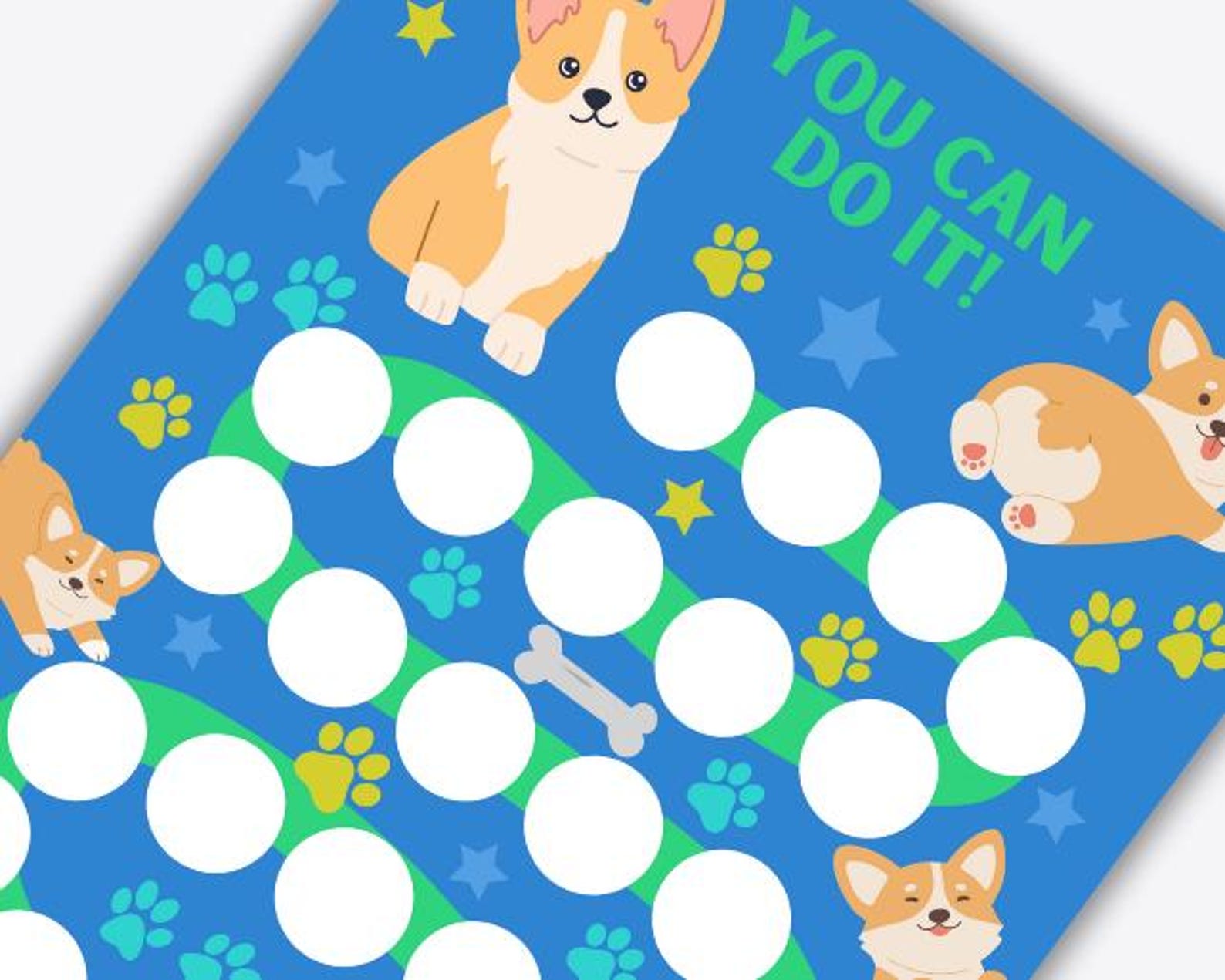 Corgi Reward Chart, Corgi Sticker Chart, Dog Reward Chart, Puppy ...