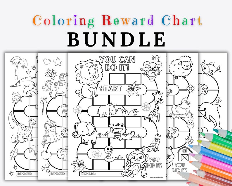 Printable Reward Chart Coloring Pages, Kids Reward Chart, Preschool ...