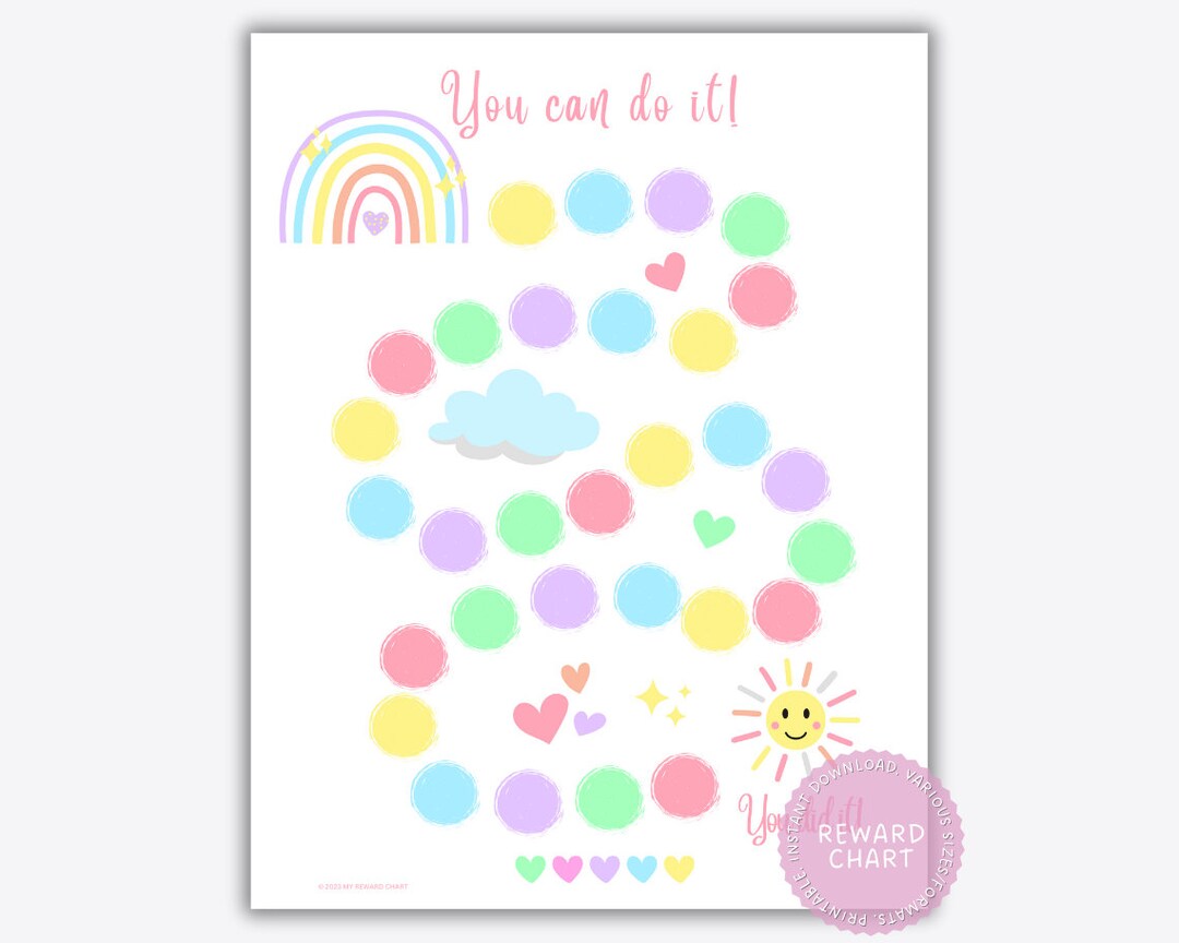Printable Rainbow Reward Chart Rainbow Behavior Chart Pastel - Etsy ...