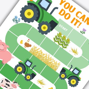Printable Tractor Reward Chart, Potty Training Chart, Sticker Chart ...