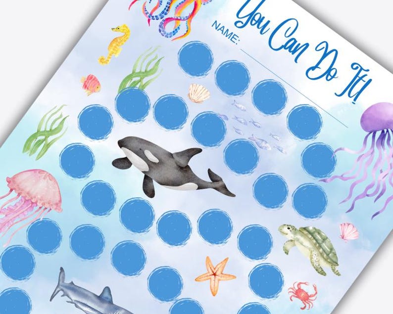 Under the Sea Behavior Chart: Ocean Animal Reward System (PDF) - Etsy