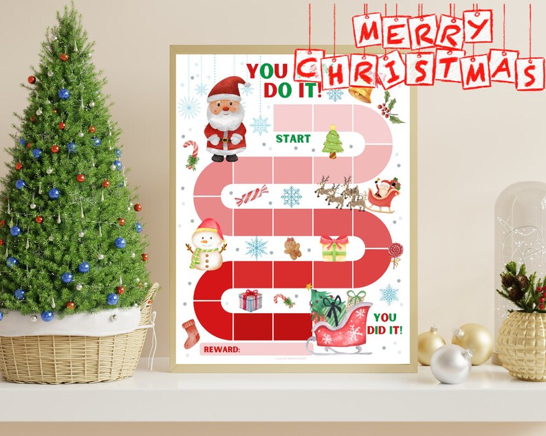 Christmas Santa Reward Chart: Kids Potty Training (printable PDF) - Etsy