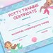 Potty Training Certificate, Toilet Training Diploma, Potty Training ...