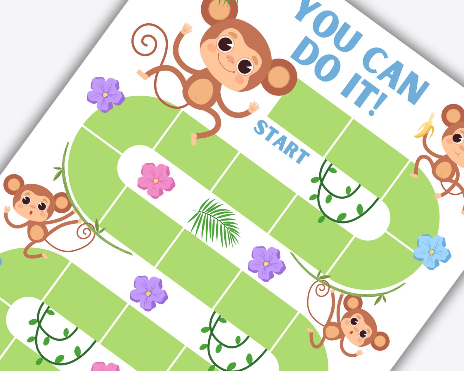 Monkey Reward Chart, Kids Printable Reward Chart, Potty Training Chart ...