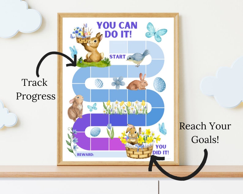 Easter Reward Chart Printable, Potty Training Chart, Behavior Chart ...