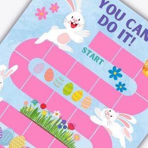 Easter Reward Chart, Easter Bunny Potty Training Chart, Bunny Reward ...