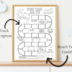 Printable Halloween Reward Chart Coloring Pages, Kids Fall Reward Chart ...