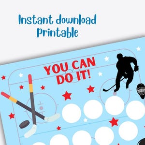 Hockey Reward Chart, Sport Reward Chart, Hockey Sticker Chart, Behavior ...
