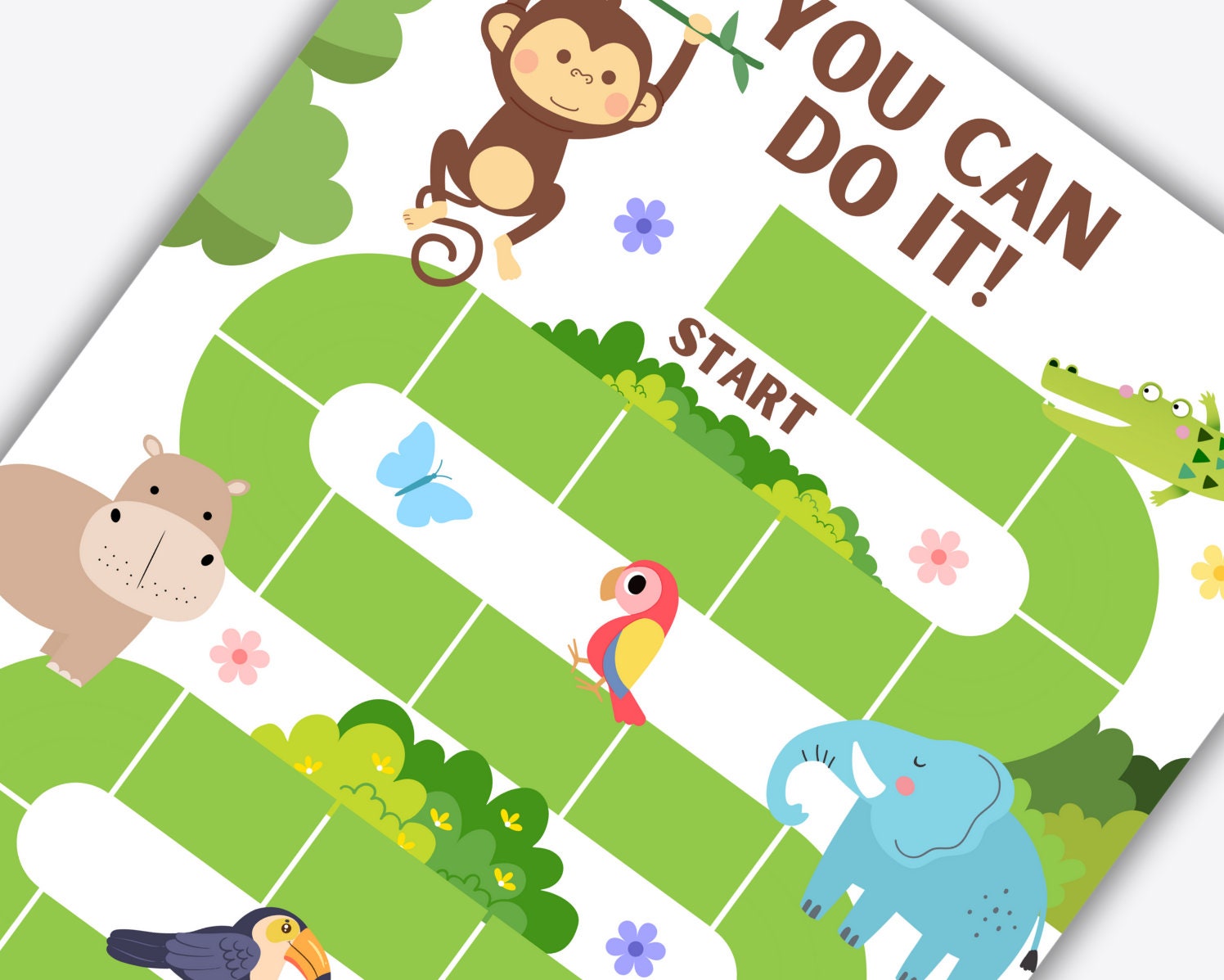 Printable Reward Chart, Jungle Reward Chart, Zoo Sticker Chart, Monkey ...