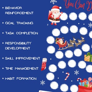 Christmas Reward Chart Printable Kids Reward Chart, Santa Potty ...