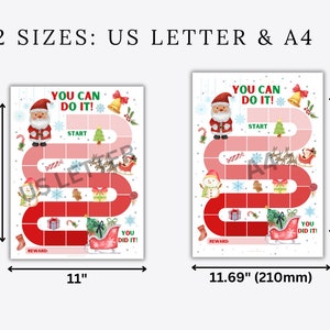 Christmas Santa Reward Chart: Kids Potty Training (printable PDF) - Etsy