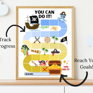Pirate Reward Chart for Boys – Printable Sticker Chart, Toddler ...