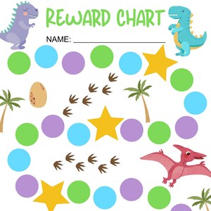 Dino Potty Training Chart Printable, Potty Training Chart Download ...
