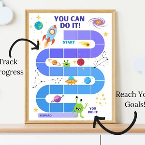 Space Sticker Chart, Outer Space Reward Chart, Kids Reward Chart ...