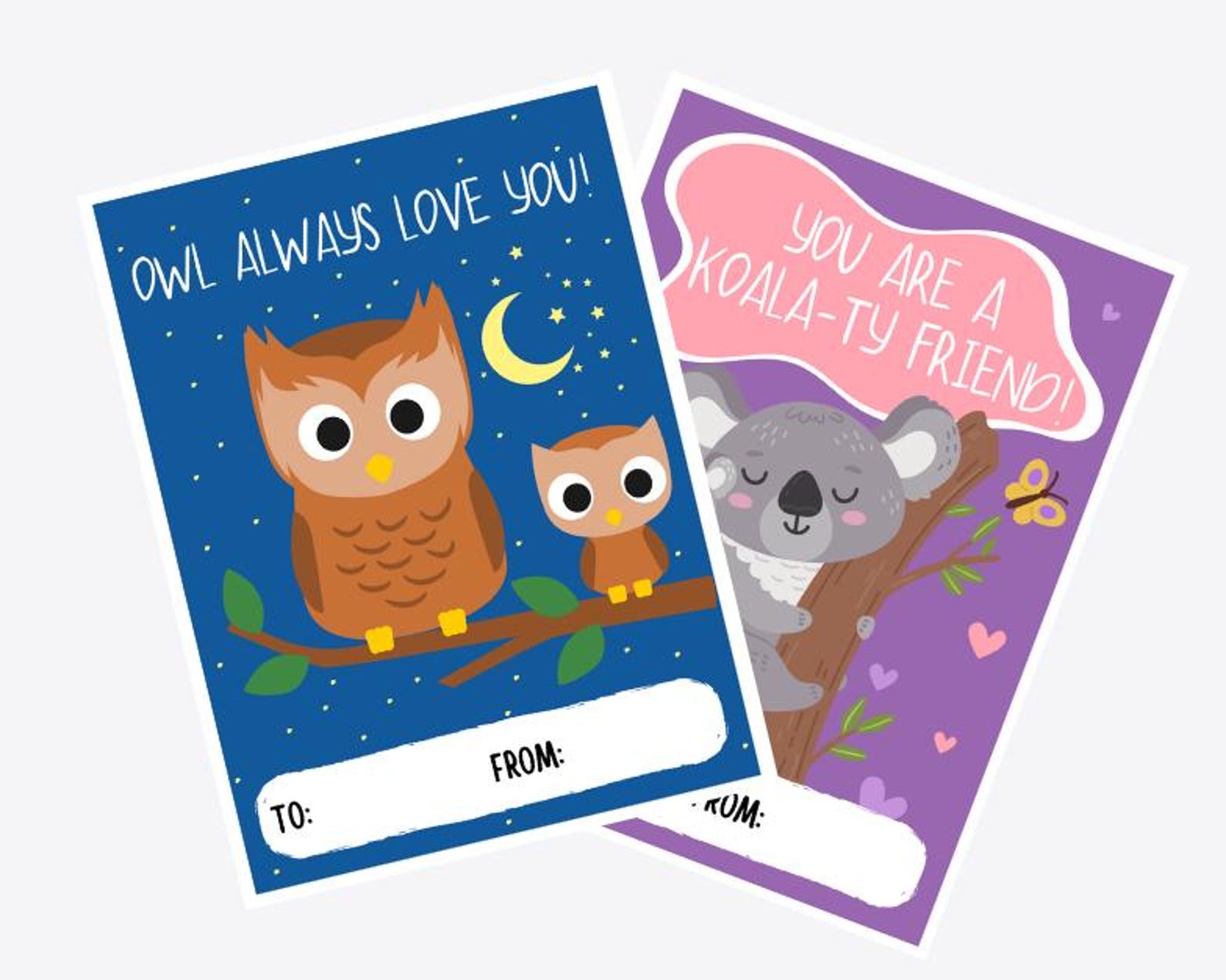 50+ Animal Valentines, Funny Printable Valentine Cards for Kids ...