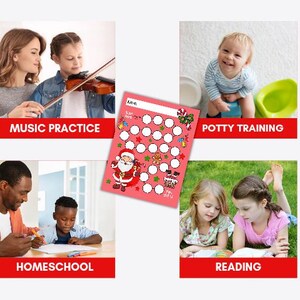 Santa Christmas Reward Chart: Printable Habit Tracker (digital Download ...