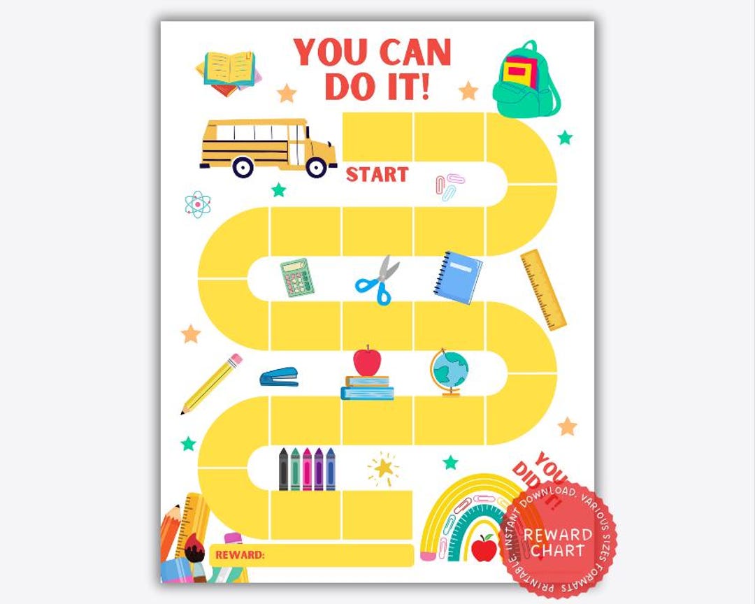 Back to School Reward Chart for Kids – Printable Behavior Chart ...