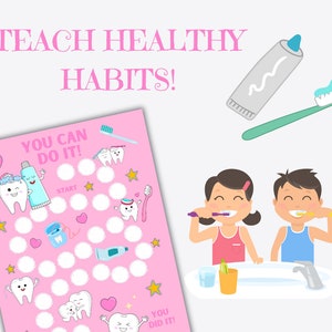 Brush Your Teeth Reward Chart Printable, Kids Reward Chart, Habit ...