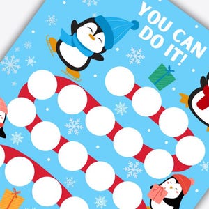 Christmas Penguin Reward Chart: Toddler Potty Training, School ...