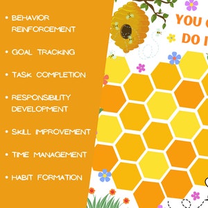 Printable Honey Bee Reward Chart: Kids Chore Chart (PDF) - Etsy