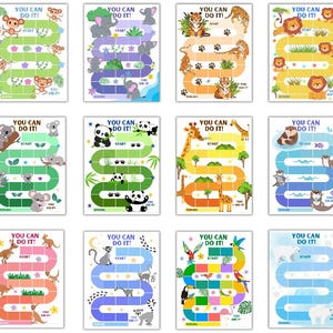 Printable Zoo Animal Reward Chart, Bundle, Jungle Reward Chart, Zoo ...