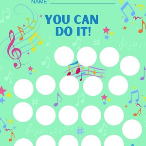 Printable Music Reward Chart, Music Practice, Violin Practice Chart ...