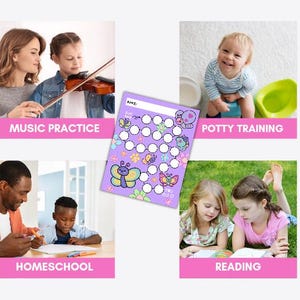 Butterfly Reward Sticker Chart, Toddler Reward Chart, Printable Potty ...