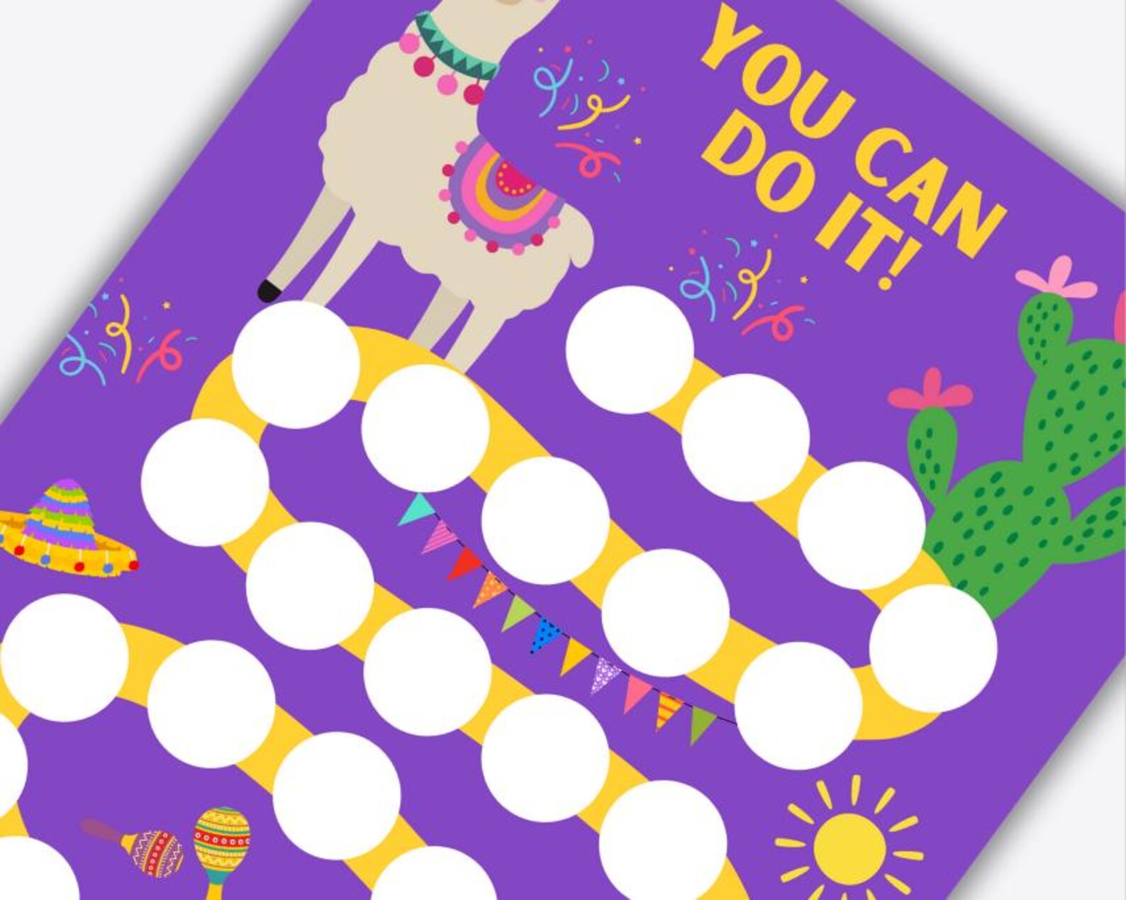 Llama Reward Chart for Kids: Potty Training, Behavior (PDF, JPG, PNG ...
