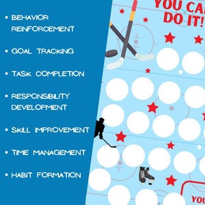 Hockey Reward Chart, Sport Reward Chart, Hockey Sticker Chart, Behavior ...