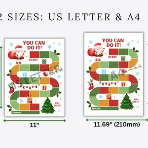 Christmas Reward Chart: Santa Sticker Chart for Kids (printable) - Etsy