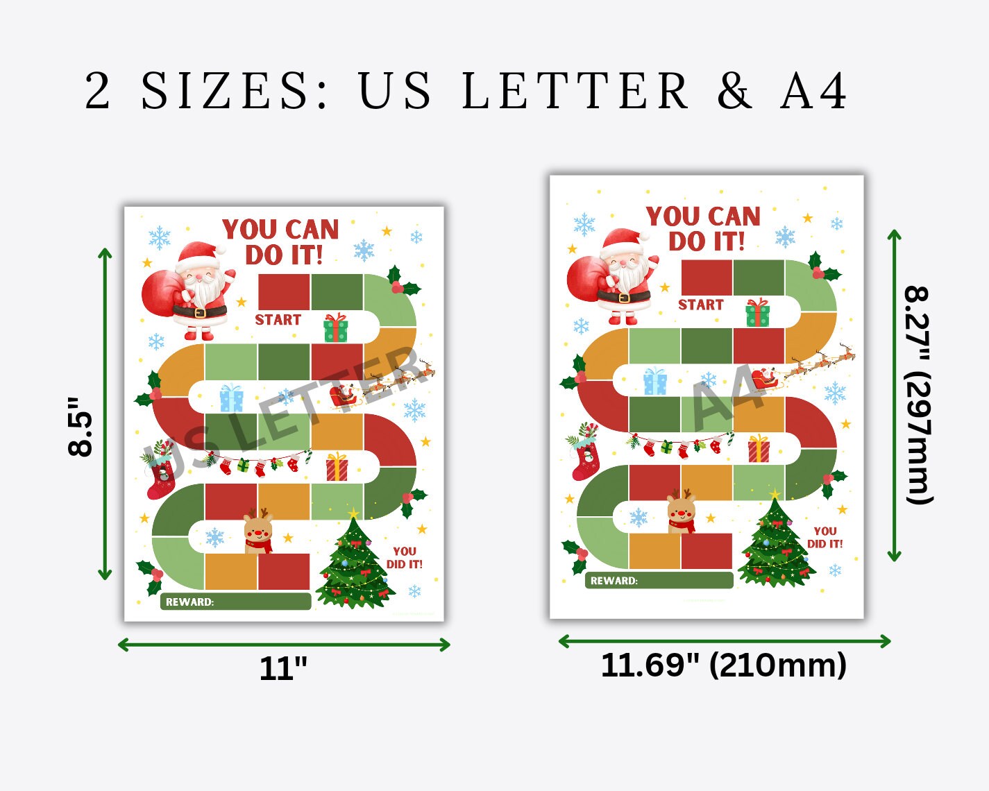 Christmas Reward Chart: Santa Sticker Chart for Kids (printable) - Etsy