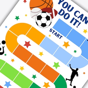 Sports Reward Chart Printable Kids Reward Chart, Boys Behavior Chart ...