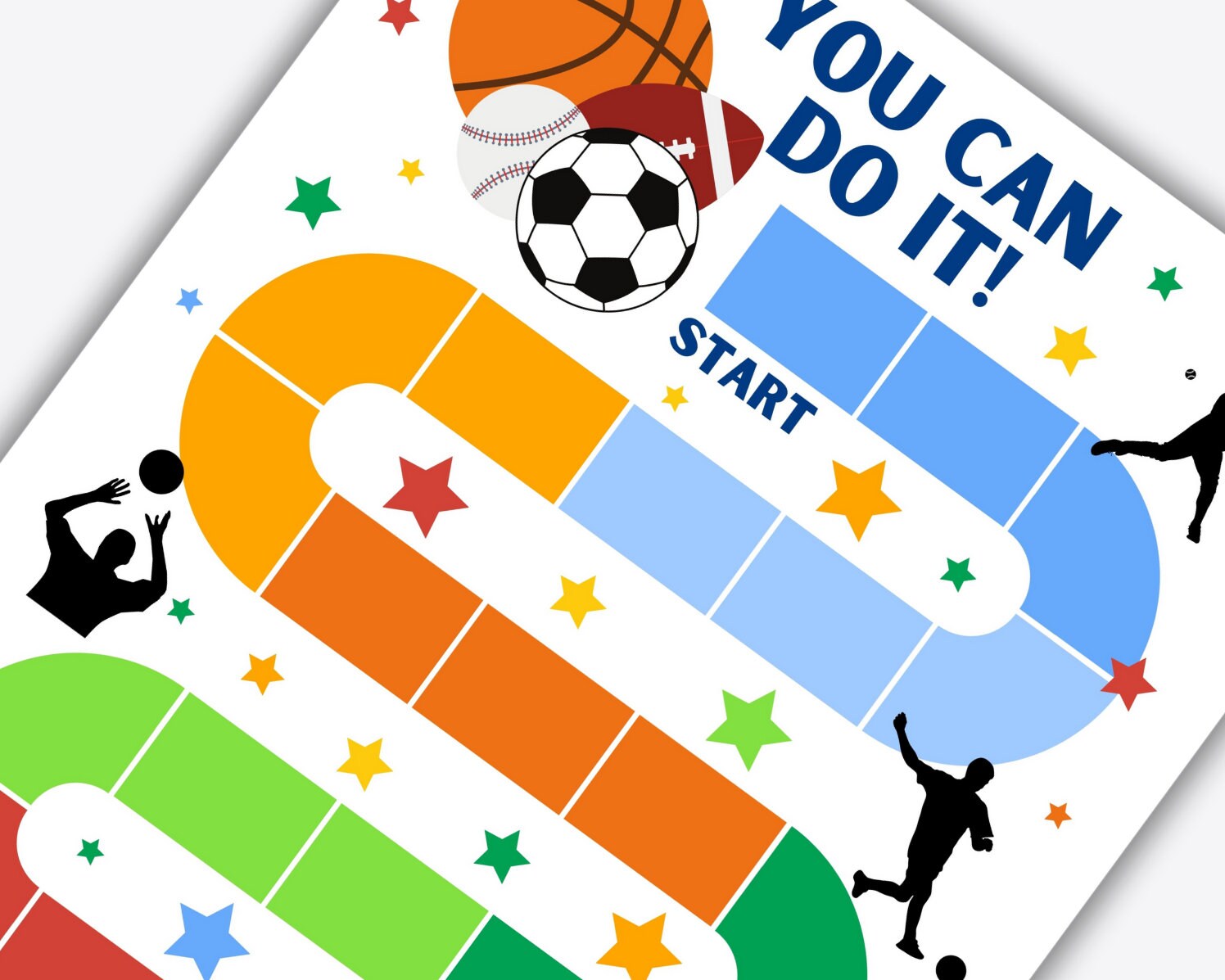 Sports Reward Chart Printable Kids Reward Chart, Boys Behavior Chart ...