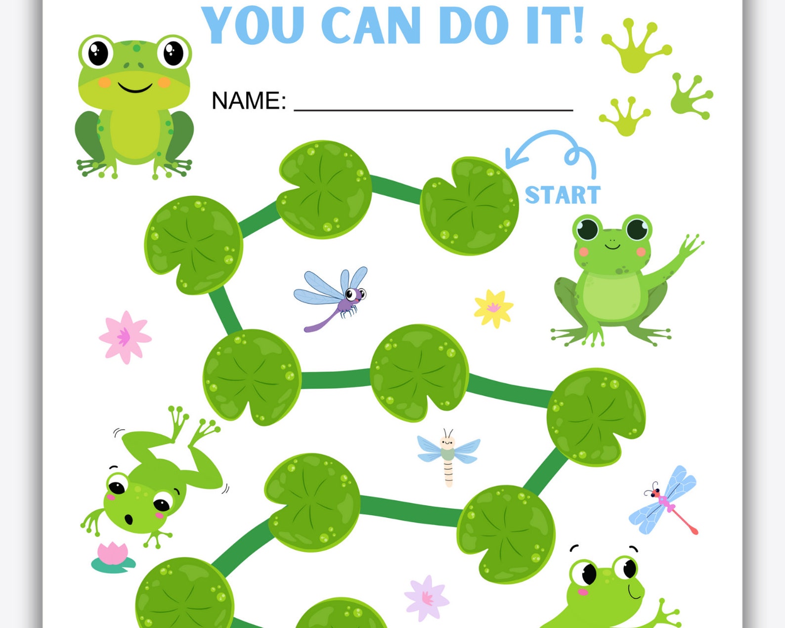 Frog Reward Chart, Printable Potty Training Chart for Toddlers ...