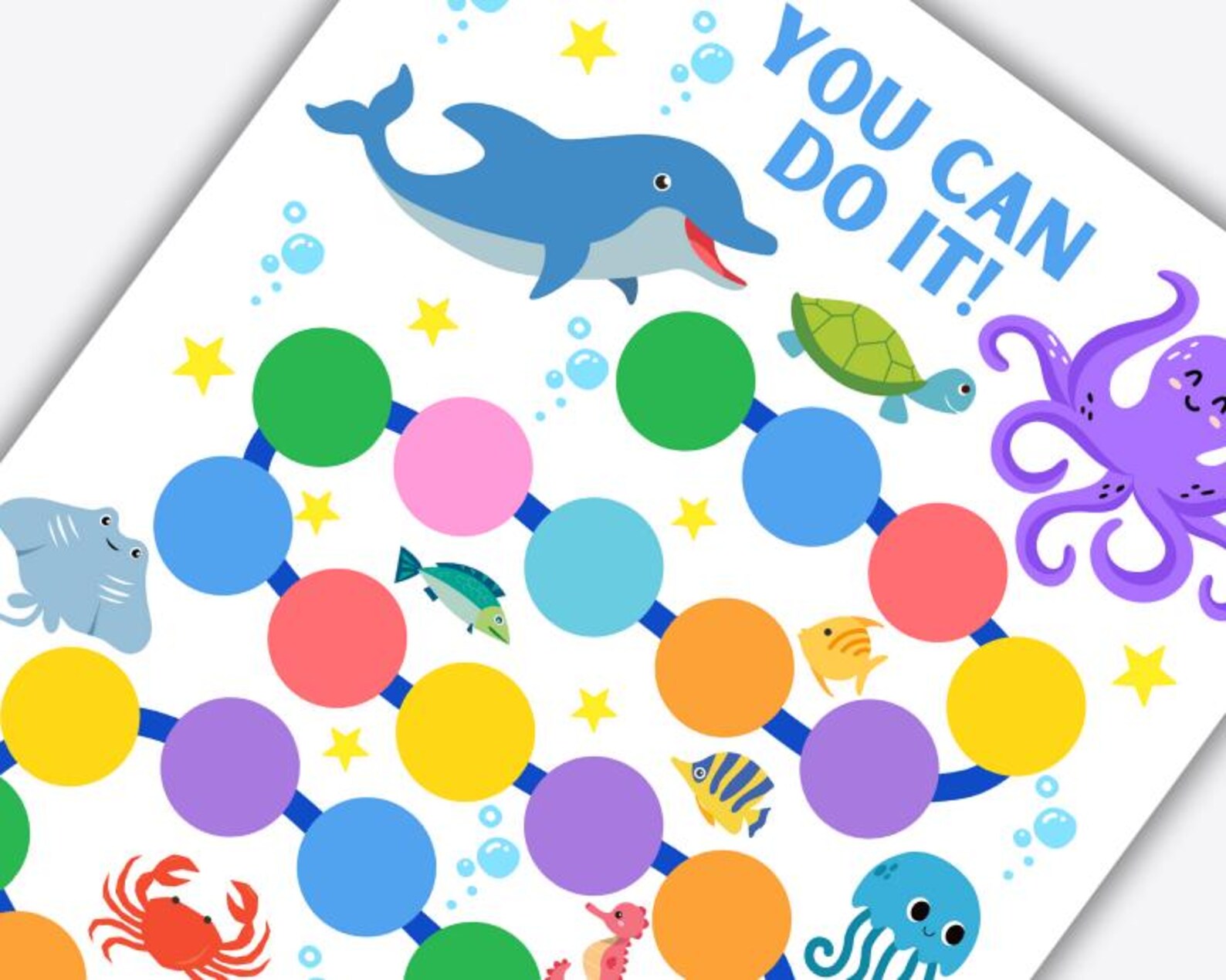 Printable Ocean Animal Reward Chart, Kids Behavior Chart, Potty ...