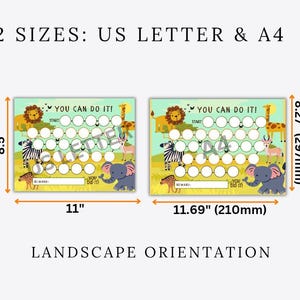 Printable Safari Animal Reward Chart, Zoo Sticker Chart, Potty Training ...